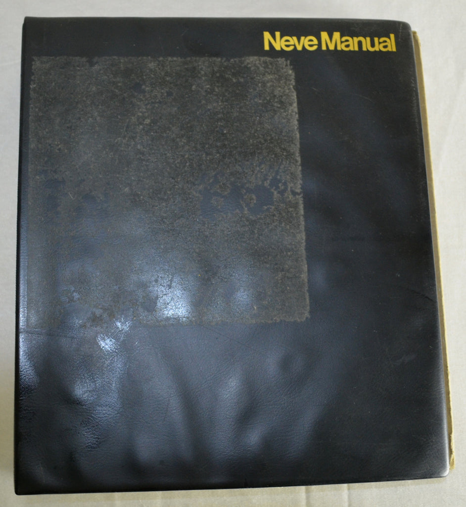 Neve Console Manual 1084 3405 2254 etc – Dan Alexander Audio