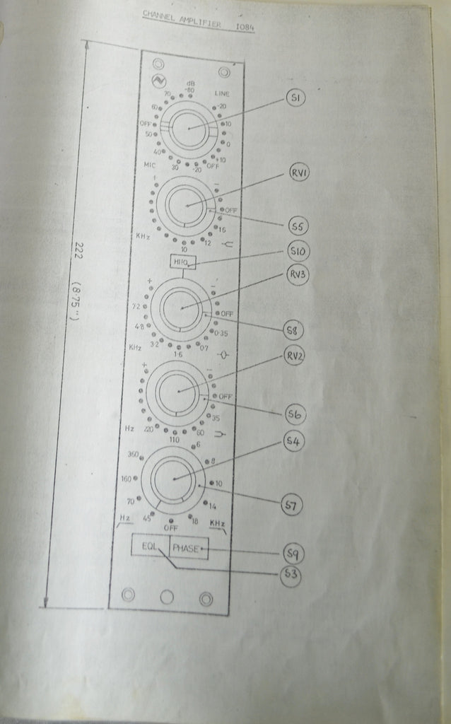Neve Console Manual 1084 3405 2254 etc – Dan Alexander Audio