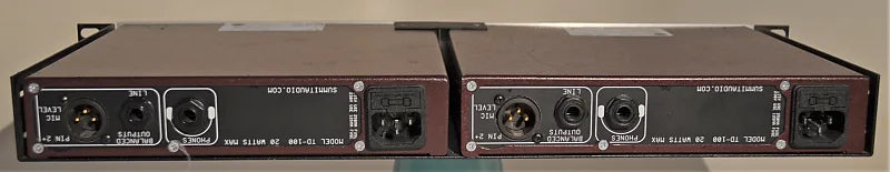 Summit Audio TD100 (Pair) Tube Direct Boxes, Two in a Rack Mount -- lo ...