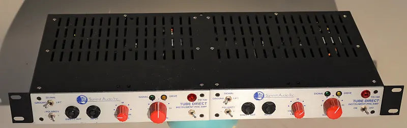 Summit Audio TD100 (Pair) Tube Direct Boxes, Two in a Rack Mount -- lo ...